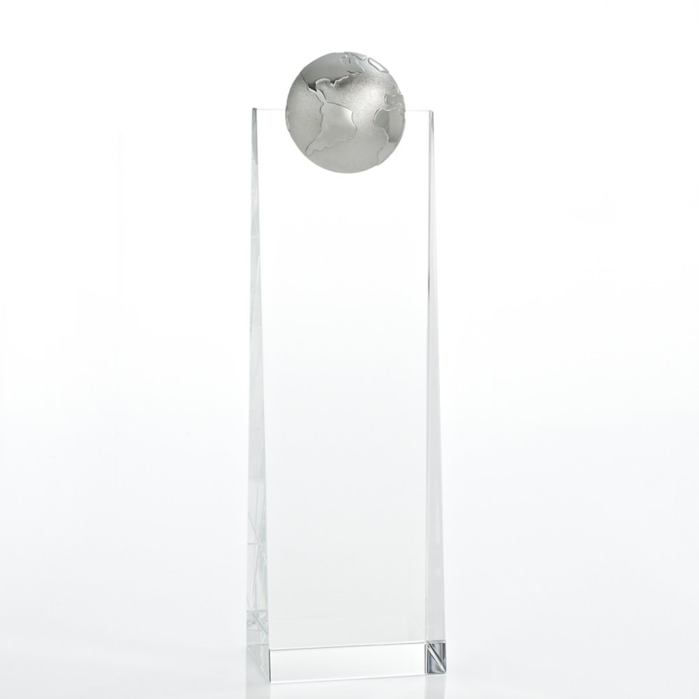 Limitless Collection: Crystalline Tower Trophies - Globe – Baudville