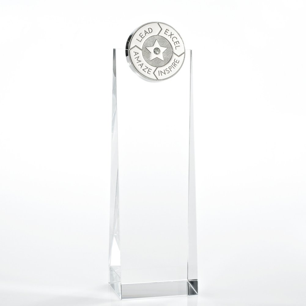 Limitless: Crystalline Tower Trophy - Lead Excel Amaze Inspire – Baudville