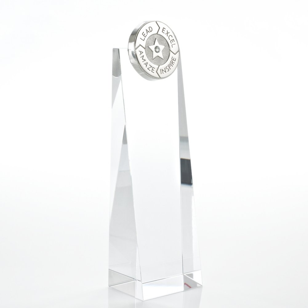 Limitless: Crystalline Tower Trophy - Lead Excel Amaze Inspire – Baudville