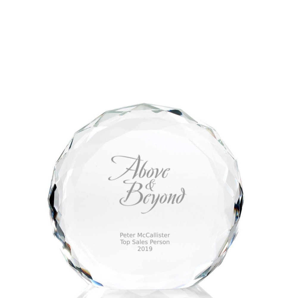 Beveled Round Crystal Trophy Collection: Circle – Baudville
