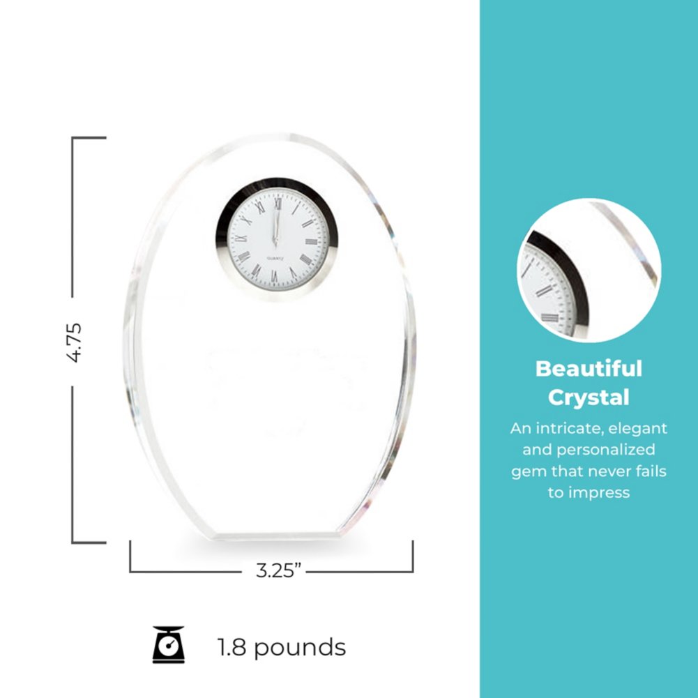 Classic Crystal Desktop Clock – Baudville