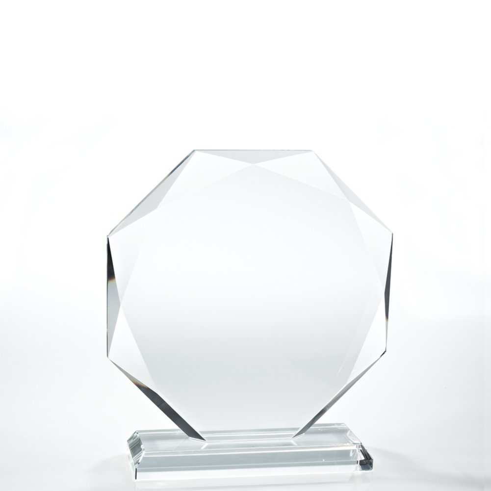 Beveled Edge Crystal Trophy - Large Round – Baudville