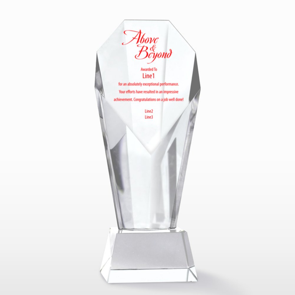 Clear Crystal Spotlight Trophy - Large - Baudville