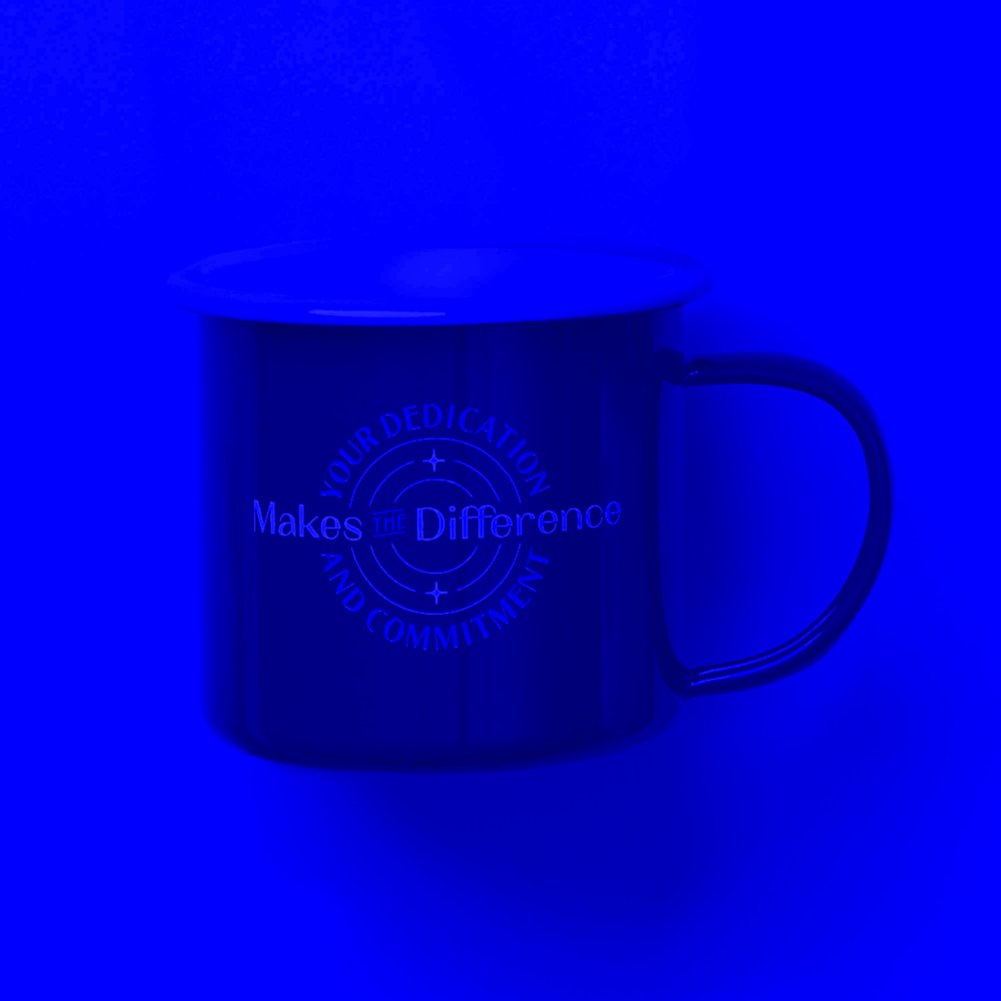 Deco the Halls Two-Tone Mug - Dedication & Commitment - Baudville