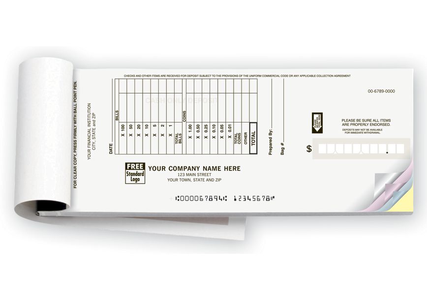Cash Only Deposit Ticket \ Cash Deposits \ 100300 \ Deluxe