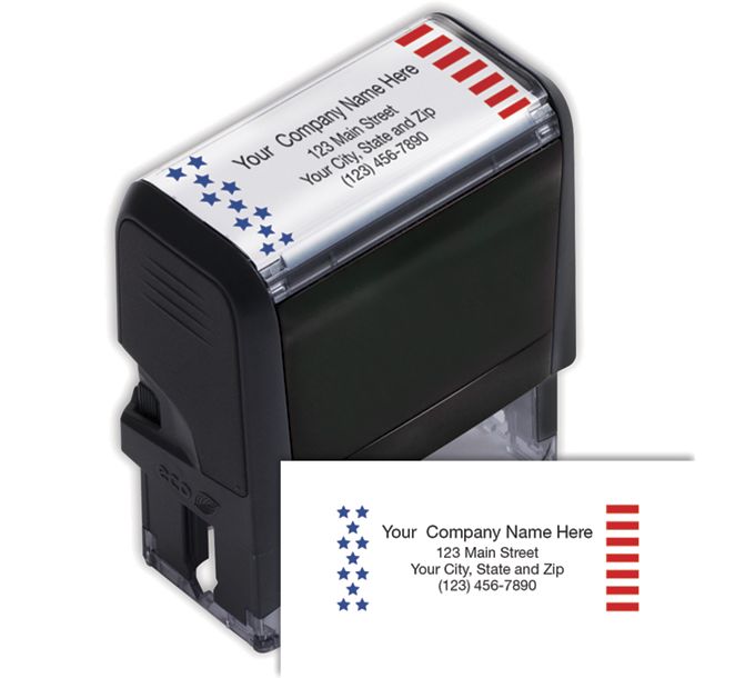 Stamps - Name & Address Patriotic Stamp - Self-Inking - 102167 by ...