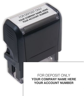 Stamps - Endorsement Stamp - Self-Inking, Custom Layout - 102170B by ...