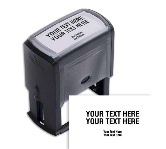 Design Your Own Stock Stamp, Large, Self-Inking \ 103048 \ Deluxe ...