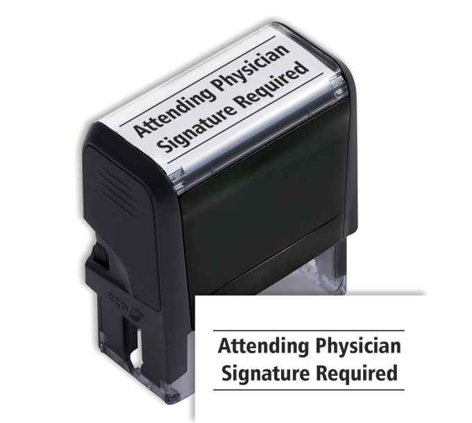 SI Attending Physician Signature Required Stamp, Self-Inking | 103055 ...