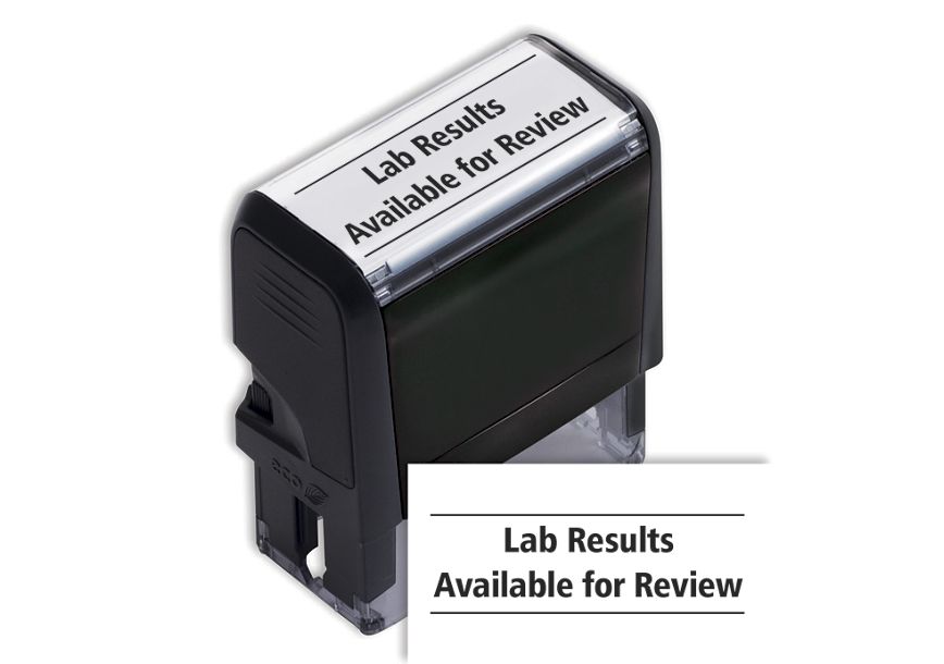Lab Results Available For Review Stamp - Self Inking