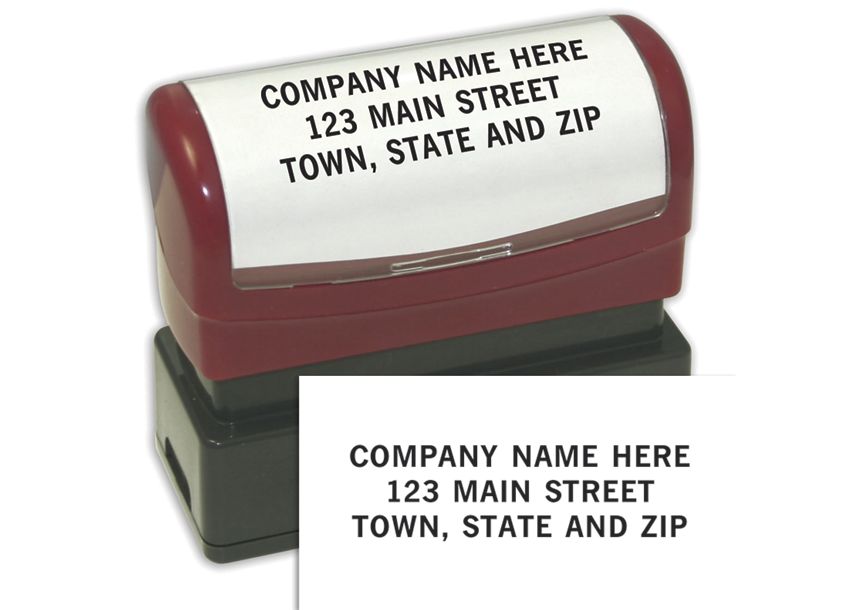 3 Line Custom Pre-Inked Company or Business Name Stamp
