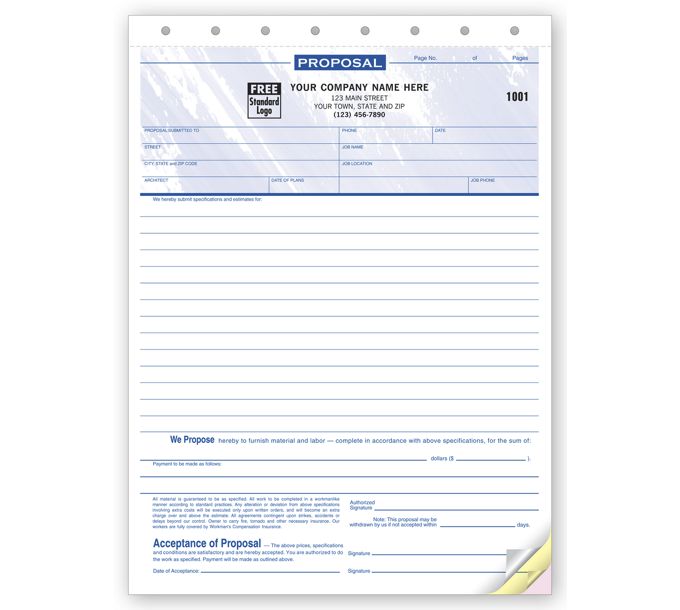 Order Business Proposals & Job Proposal Forms | Deluxe.com