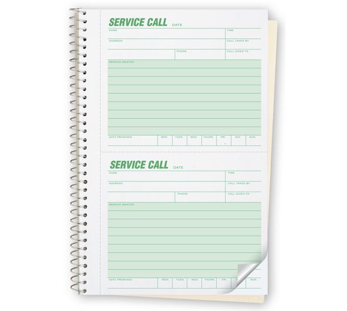 Phone Message Book - Service Call Book - 11 by Deluxe | Deluxe.com