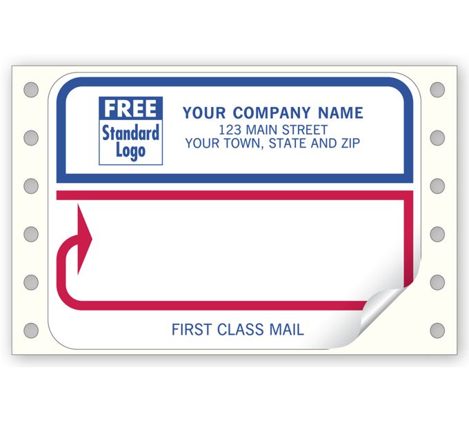 Business Labels - Continuous White First Class Mail Mailing Labels ...