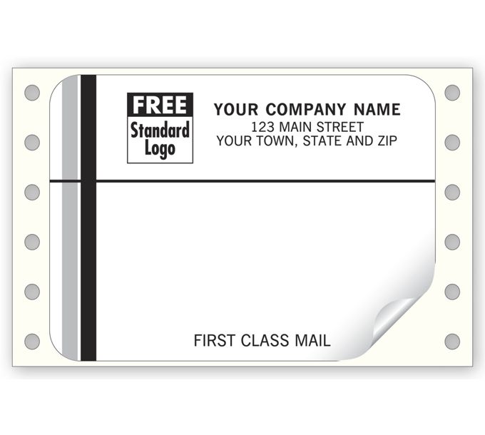 Business Labels - Continuous White First Class Mail Mailing Labels ...