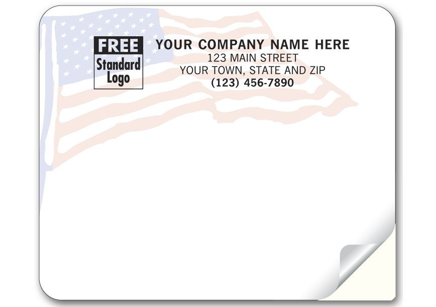 Business Labels - Laser American Flag Background Mailing Labels - 12779 ...