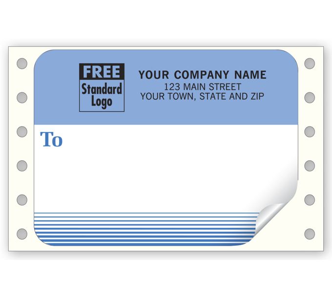 Business Labels - Continuous White Mailing Labels with Blue Address ...