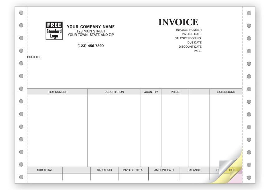 Business Invoices - Classic Continuous Invoices - 13023