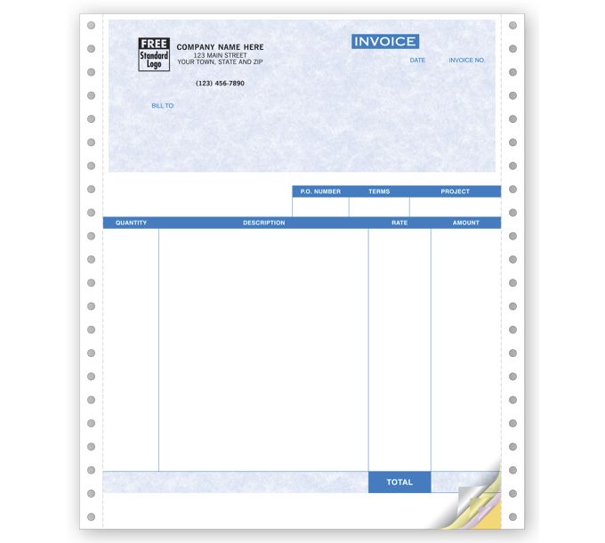 Business Invoices - Parchment Continuous Service Invoices - 13050G by Deluxe