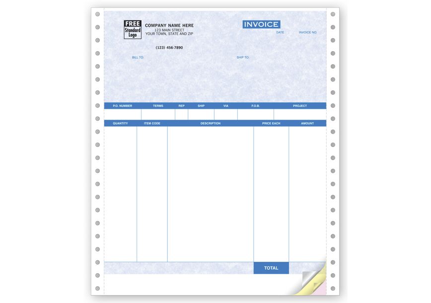 Business Invoices - Continuous Parchment Product Invoices - 13051G by Deluxe