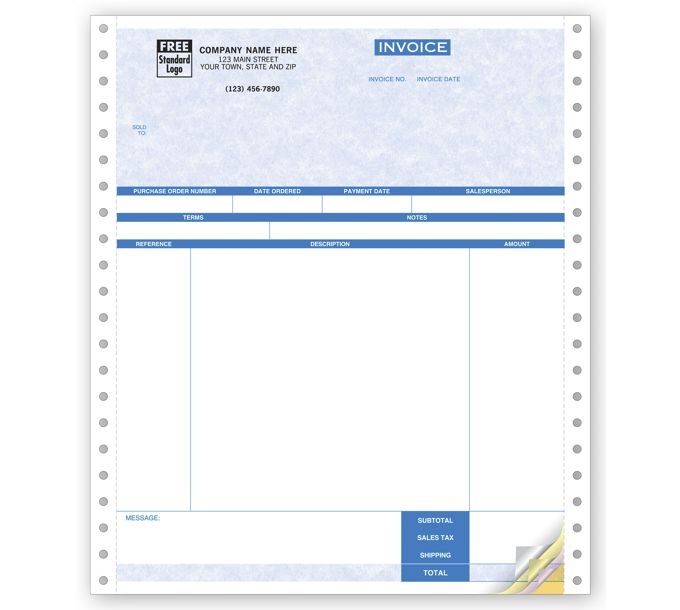 Business Invoices - Parchment Continuous Service Invoices - 13189G by Deluxe | Deluxe.com