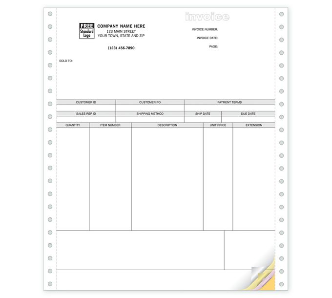 Business Invoices - Classic Continuous Product Invoices - 13340 by ...