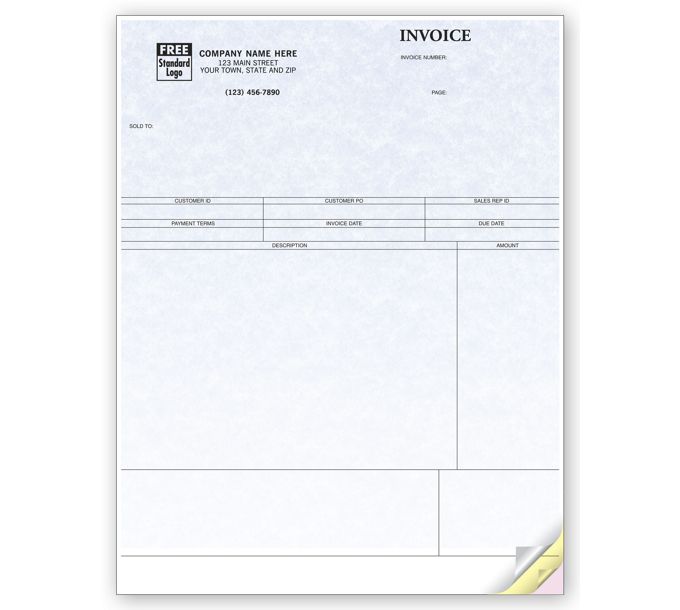 Business Invoices - Parchment Laser Service Invoices - 13344G by Deluxe | Deluxe.com