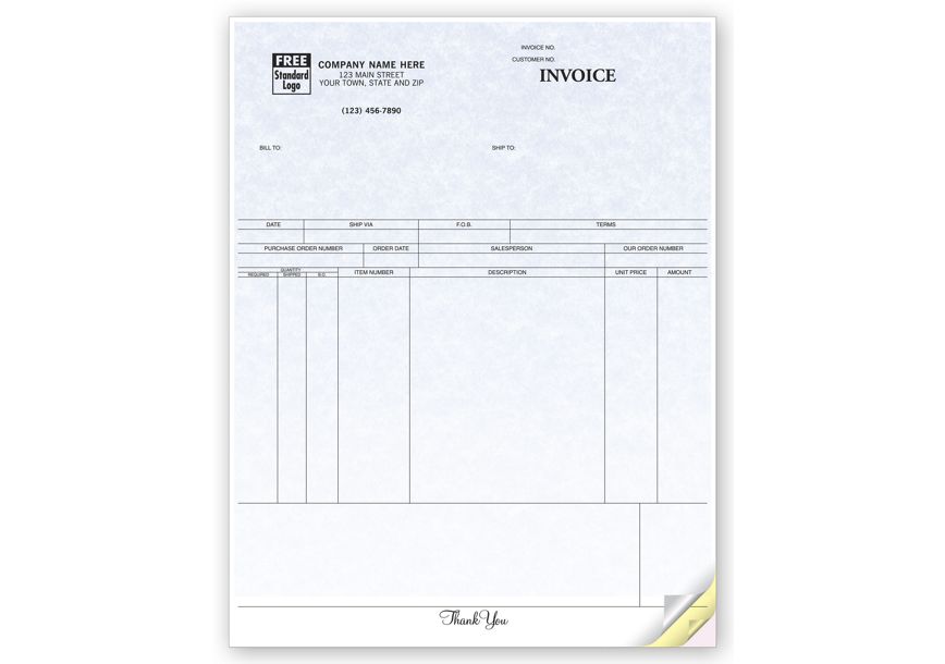 Parchment Laser Invoices - 13429G