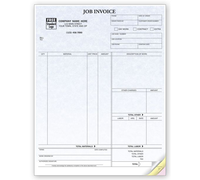 Business Invoices - Parchment Laser Job Invoices - 13494G by Deluxe | Deluxe.com