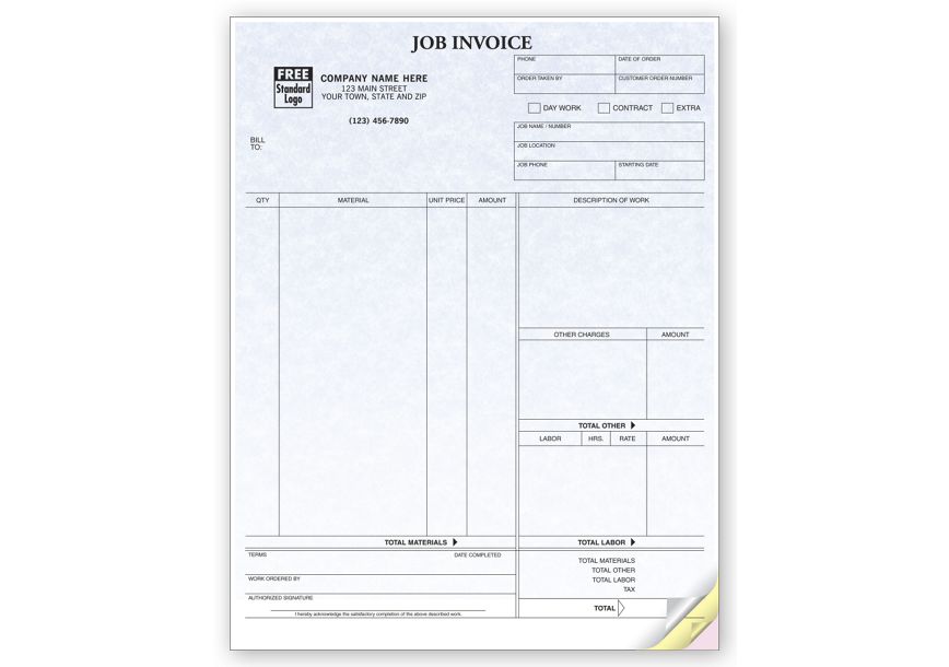Business Invoices - Parchment Laser Job Invoices - 13494G by Deluxe