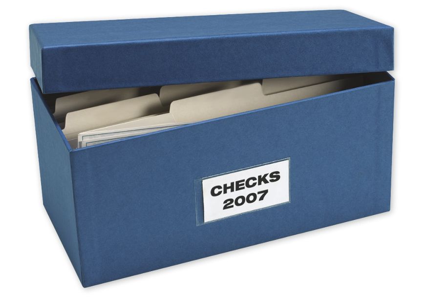 Set of 2 Cancelled Check Storage Boxes - 143045