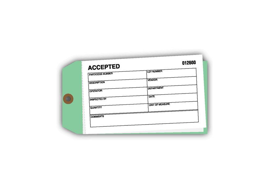 Accepted Material Control Tag