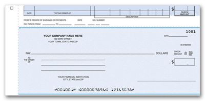 Order Payroll/Cash Disbursement Top Checks from Deluxe