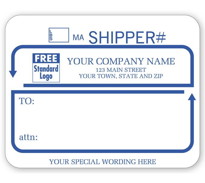 Business Labels - Padded White with Blue Jumbo Shipping Labels with UPS ...