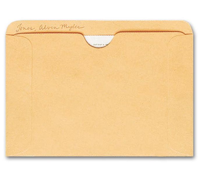 File Pockets - 4 1/2" x 6 1/8" Buff Straight Tab Card File Pocket ...