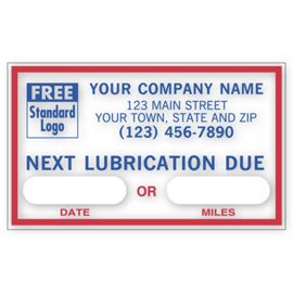 Service & Maintenance Reminder Labels | Due Date Stickers