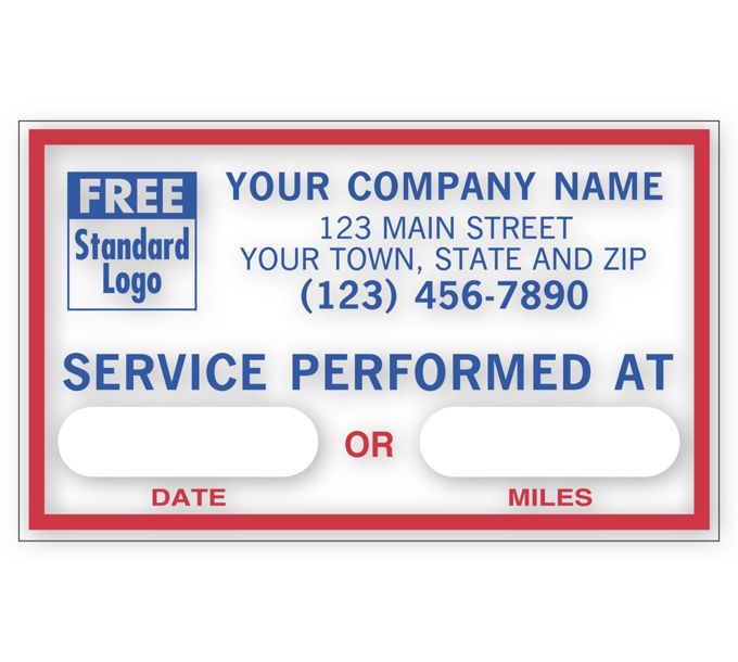 Business Labels - Service Performed At Removable Adhesive Windshield ...