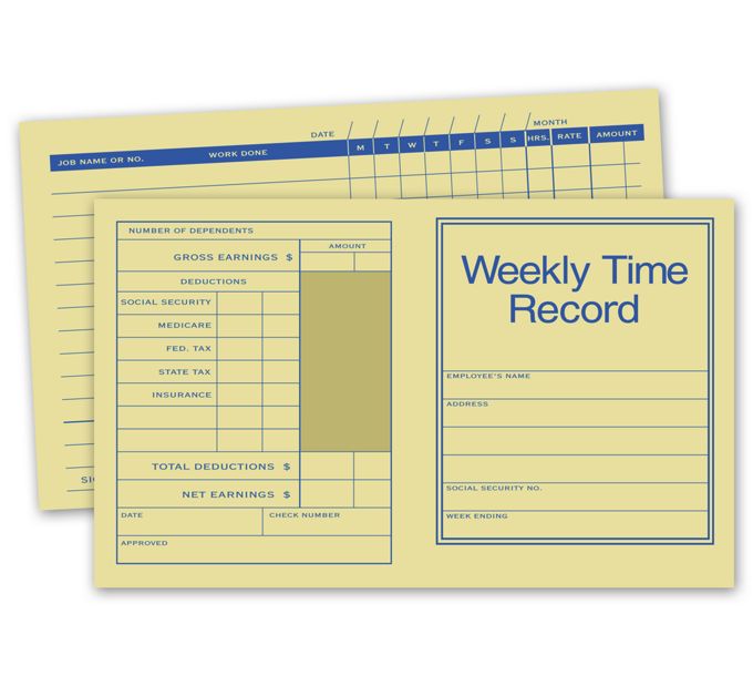 Time Records - Pocket Size Weekly Time Records - 221 by Deluxe | Deluxe.com