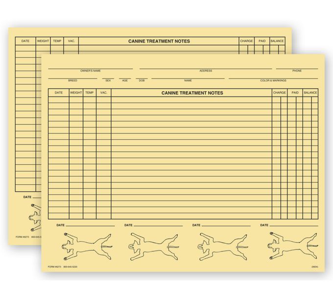 Veterinary Exam Check In Sheets Printable