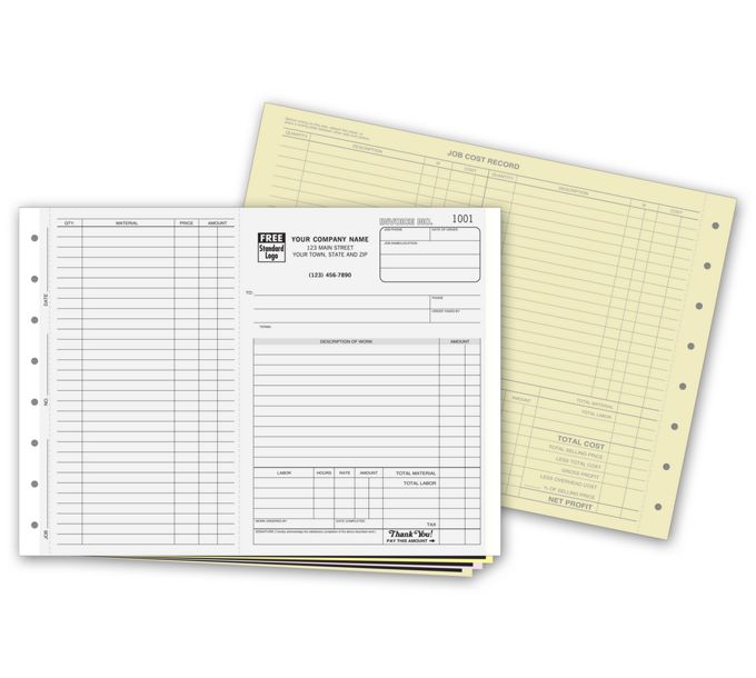 Business Forms - Side-Stub Work Orders with Carbons - 245 by Deluxe ...
