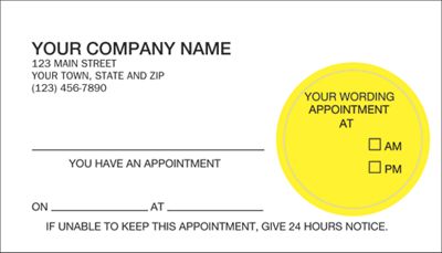 Medical Forms - Imprinted Peel and Stick Appointment Card - 25832 by ...