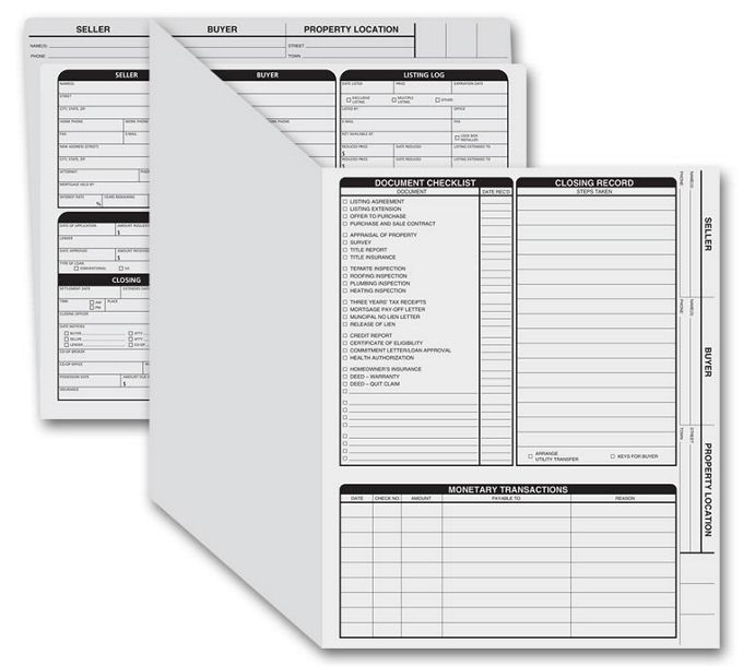 Real Estate Folder, Right Panel List, Letter Size, Gray | Deluxe.com