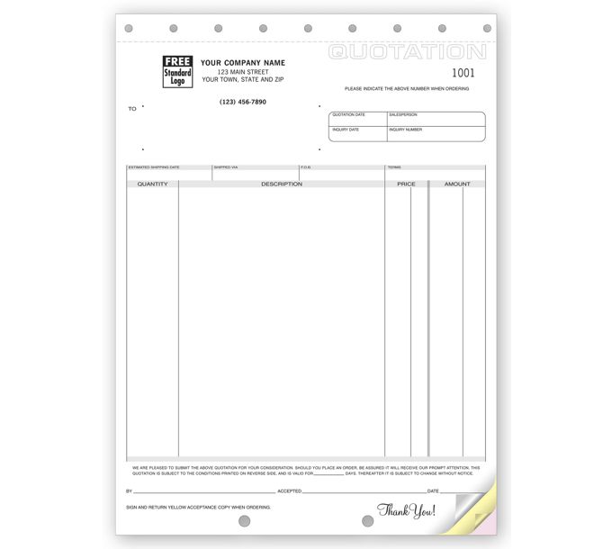 Quotation Forms, 290 | Deluxe.com