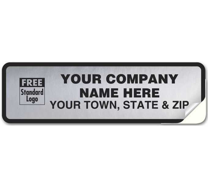 Business Labels - Chrome Poly Tuff Shield Weatherproof Vehicle Labels ...