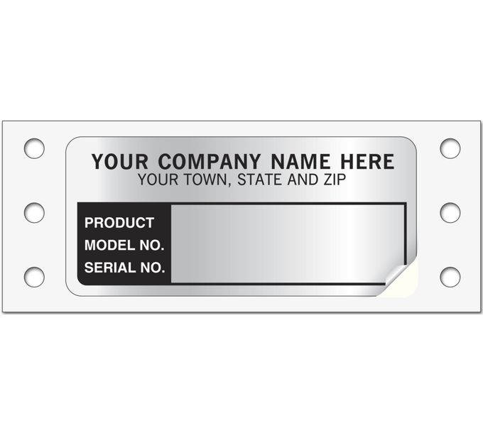 Serial Number Labels Stickers, Continuous, Foil | Deluxe.com