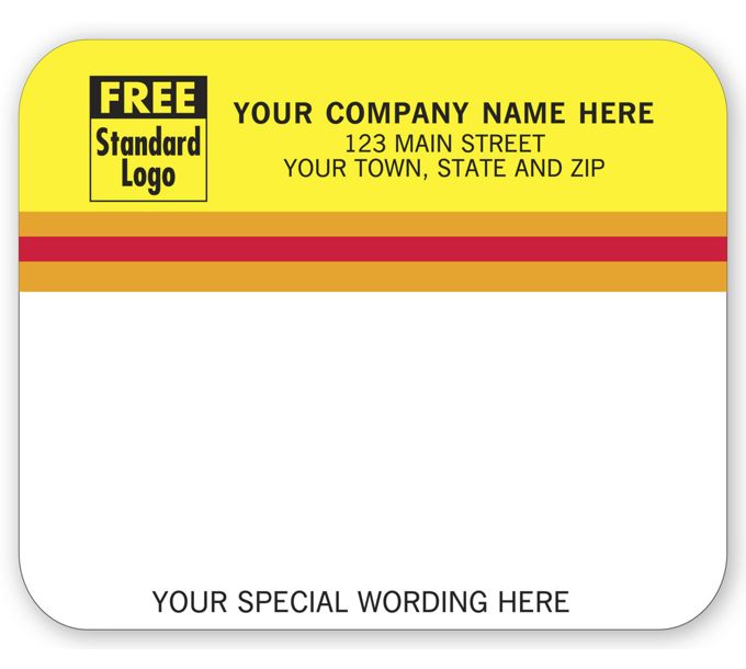 Business Labels - Laser/Inkjet Yellow/White Mailing Labels with Stripes ...