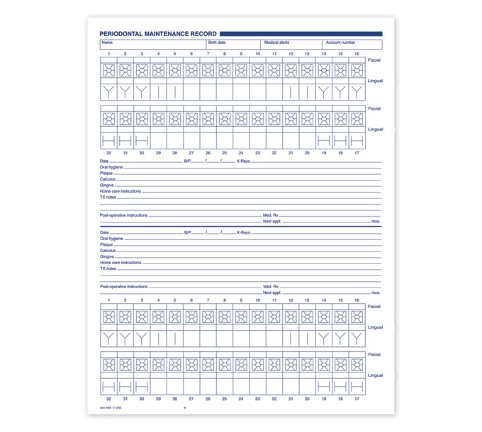 Periodontal Maintenance Records | 4096 | Deluxe | Deluxe.com