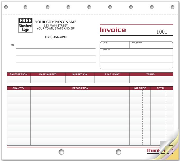 Business Forms - Small Image Shipping Invoices - 4550 by Deluxe ...