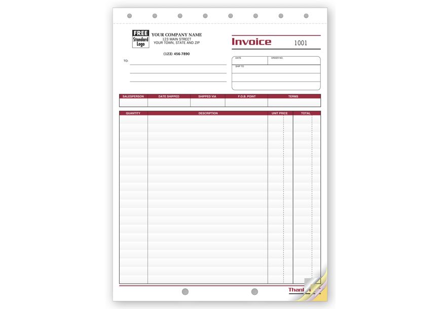 Large Image Shipping Invoices - 4551