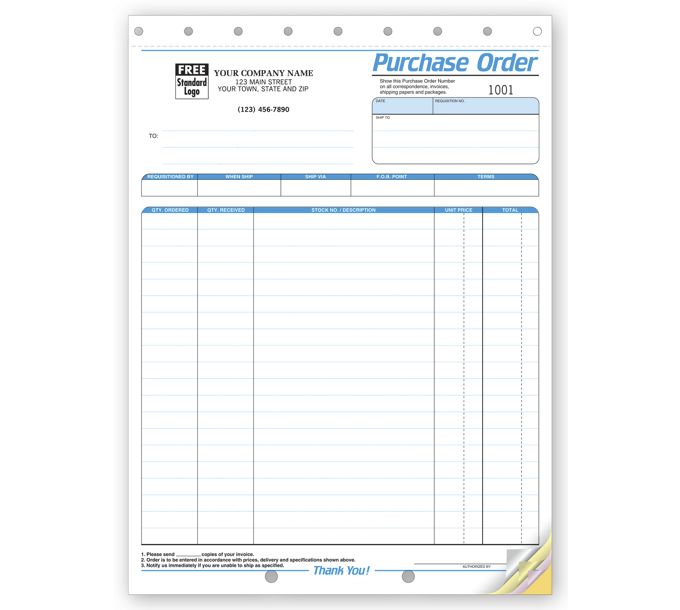 Business Forms - Large Multi-Color Purchase Orders - 4586 by Deluxe ...